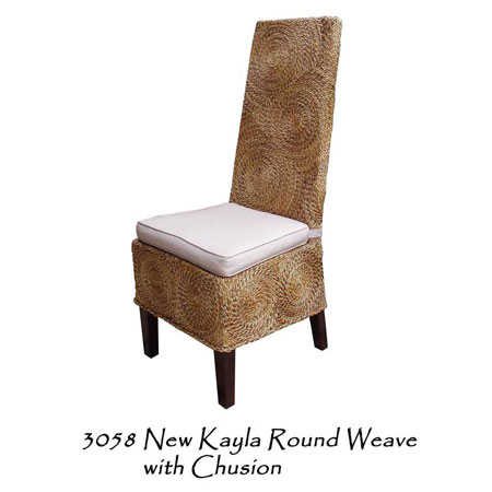 New Kayla round weave dining chair | Indonesia rattan wicker furniture