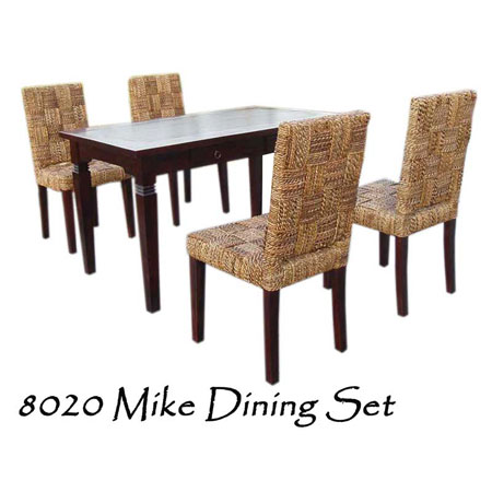 Mike Wicker Dining Set 4 - Indonesia Rattan Furniture | Wicker ...