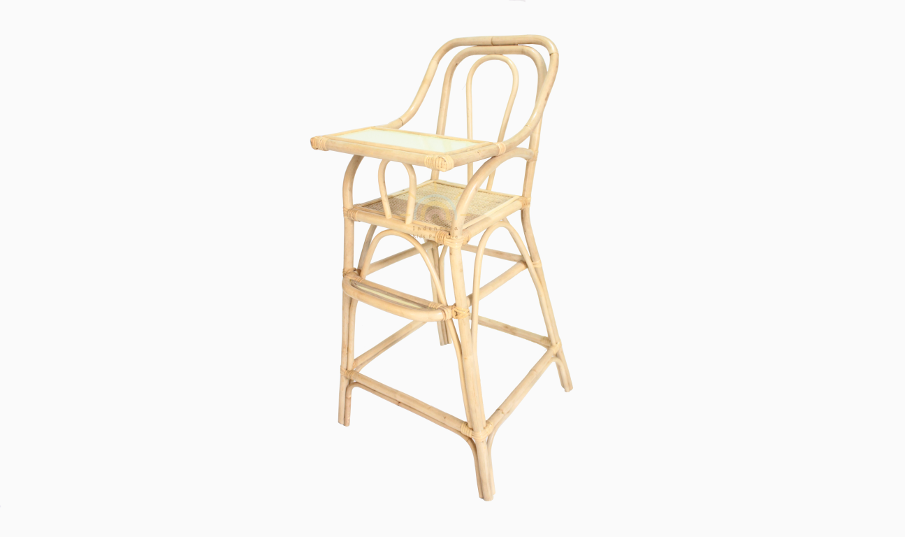 Yellow Rattan Baby High Chair | Indonesia rattan furniture | kids furniture
